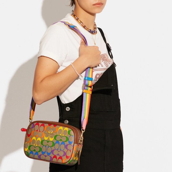 Coach | Bags | Coach Jamie Camera Bag In Rainbow Signature Canvas ...